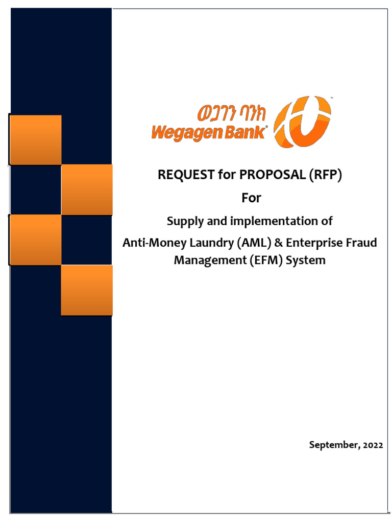 02 - REQUEST For PROPOSAL For FMS & AML Final | Download Free PDF | Request For Proposal | Banks