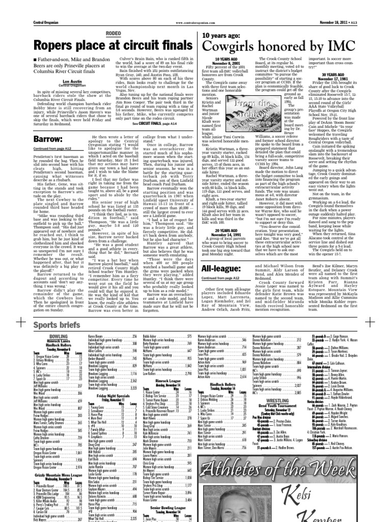 Mike Barrow Remembered, Linfield QB | PDF | Baseball Field | Team Sports