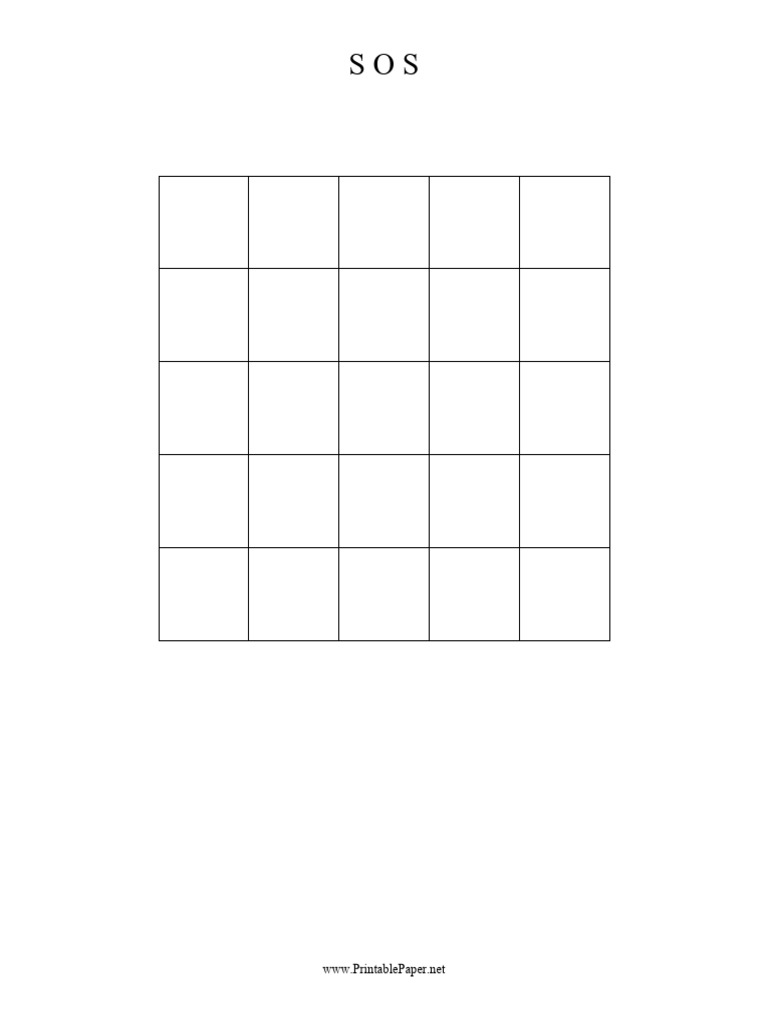 How to Play the SOS Game | PDF | Sports & Recreation