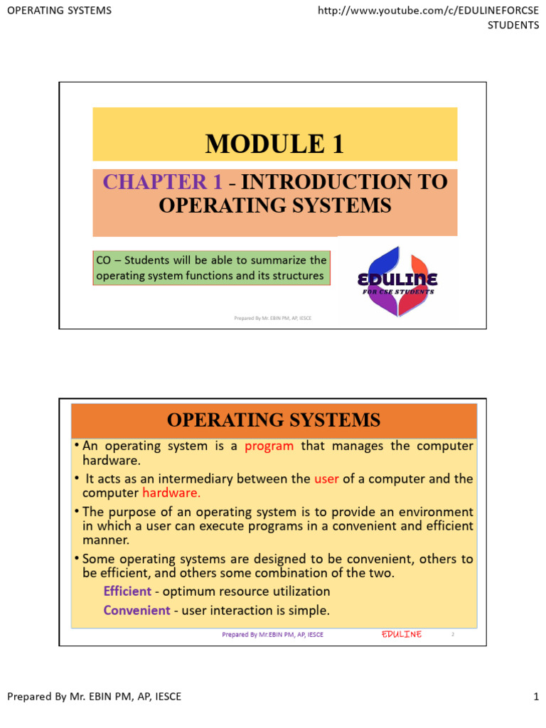 module-1-chapter-1 | PDF | Operating System | Process (Computing) module-1-chapter-1 | PDF | Operating System | Process (Computing)