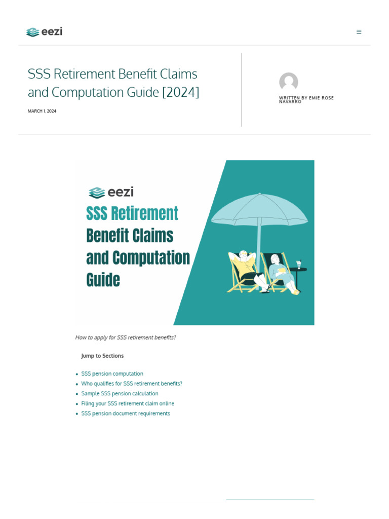 SSS Retirement Benefit Claims and Computation Guide (2024) | PDF ...