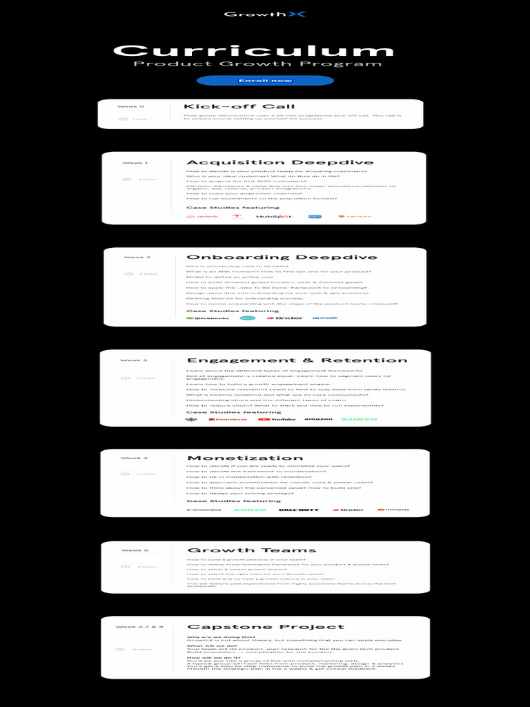 GrowthX Curriculum | PDF