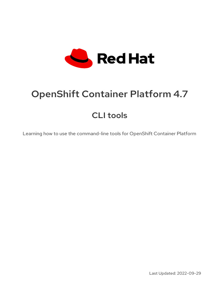 Openshift Container Platform 4.7 Cli Tools en Us | PDF | Command Line ...