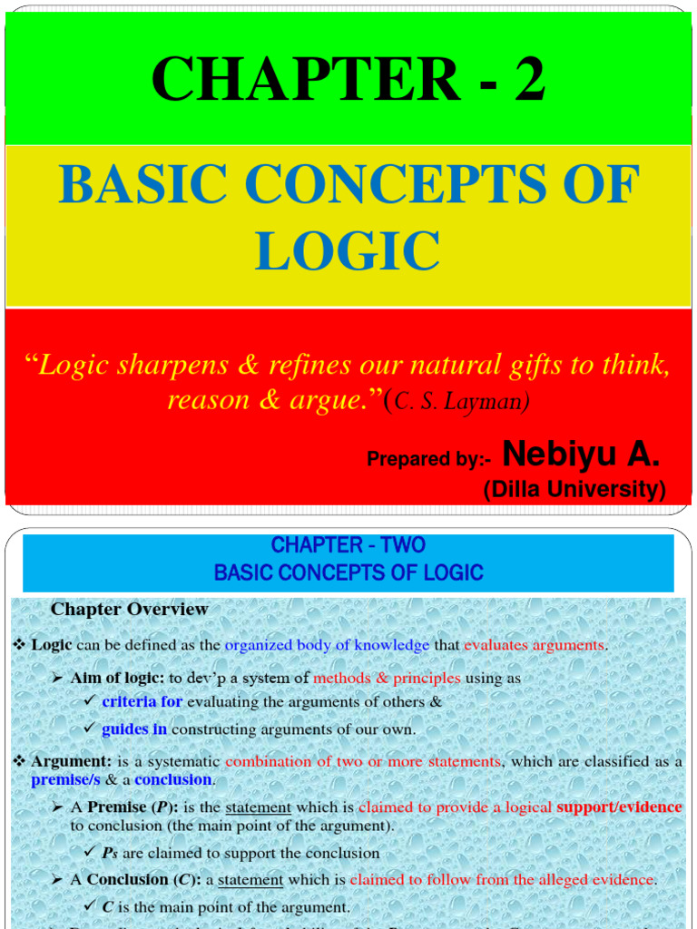 Basic Concepts of Logic Explained | PDF | Argument | Logic