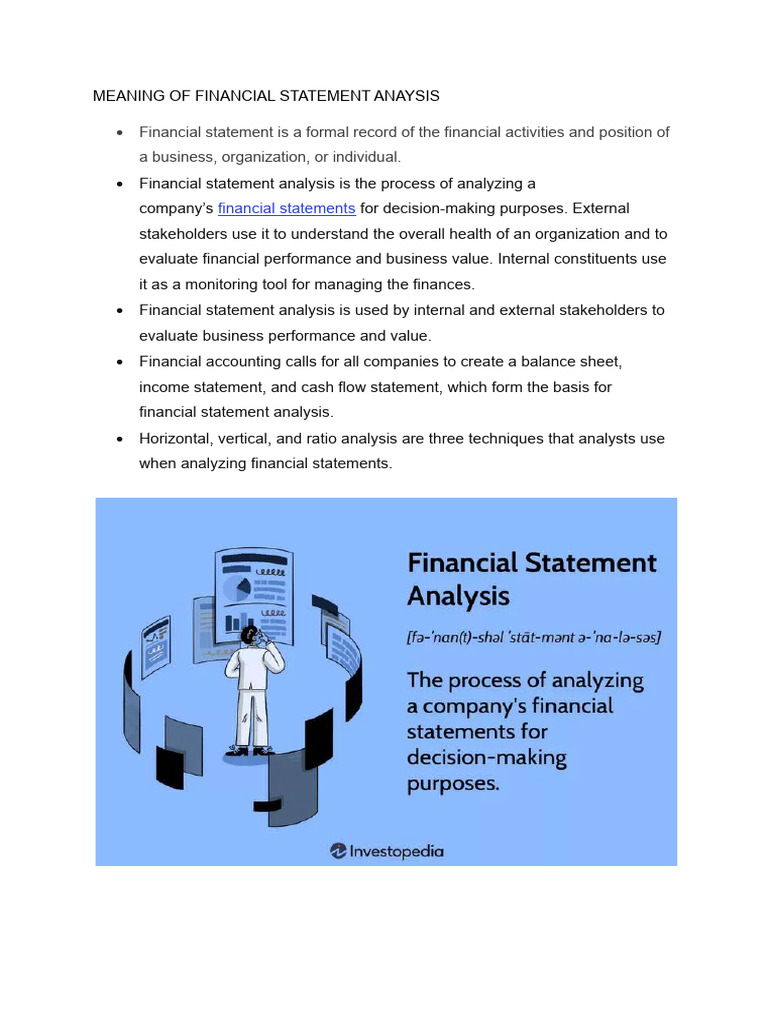 Financial Statement Is A Formal Record of The Financial Activities and Position of A Business ...