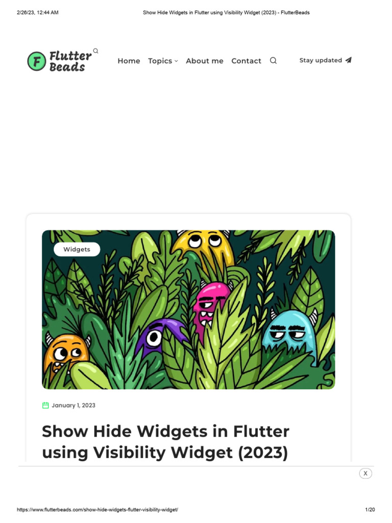 Show Hide Widgets in Flutter using Visibility Widget (2023) - FlutterBeads | Download Free PDF ...