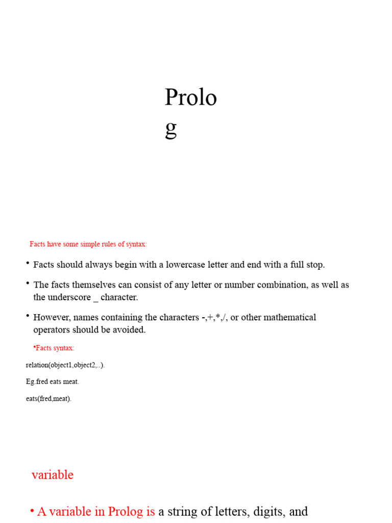 Prolog | PDF | Metalogic | Mathematics