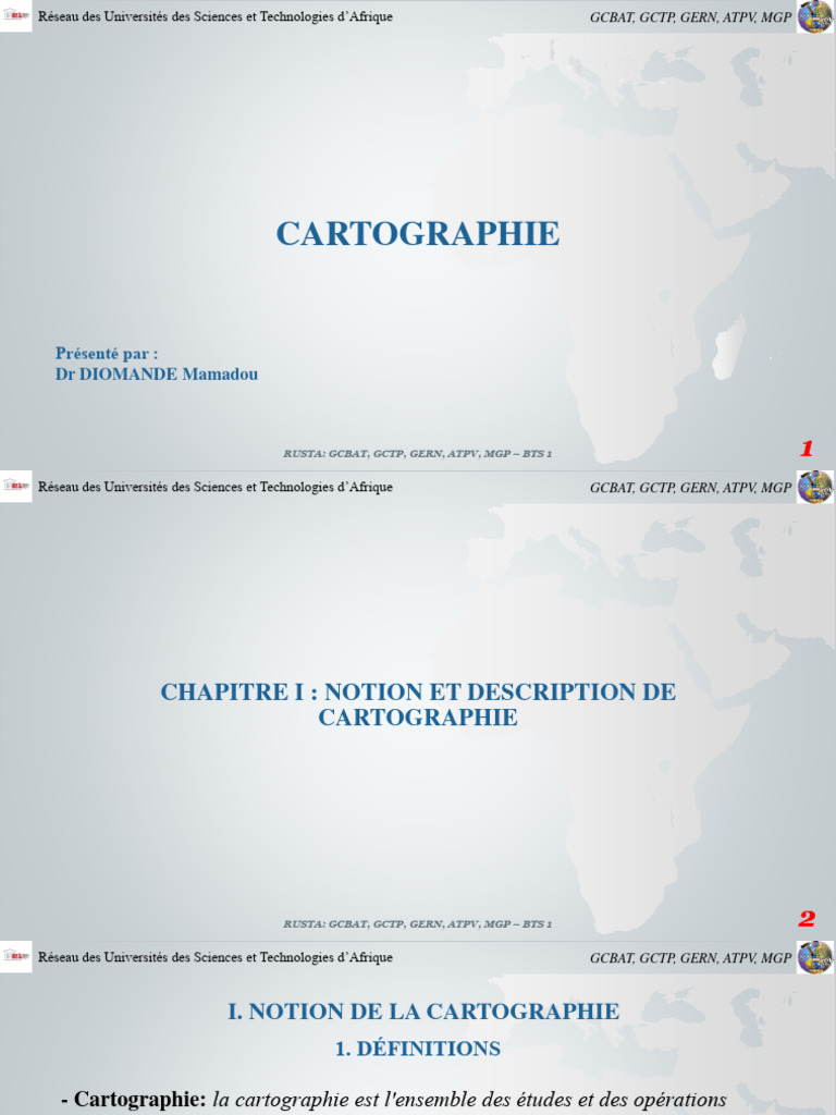 Introduction à la cartographie BTS | PDF | Cartographie | Sciences de ...