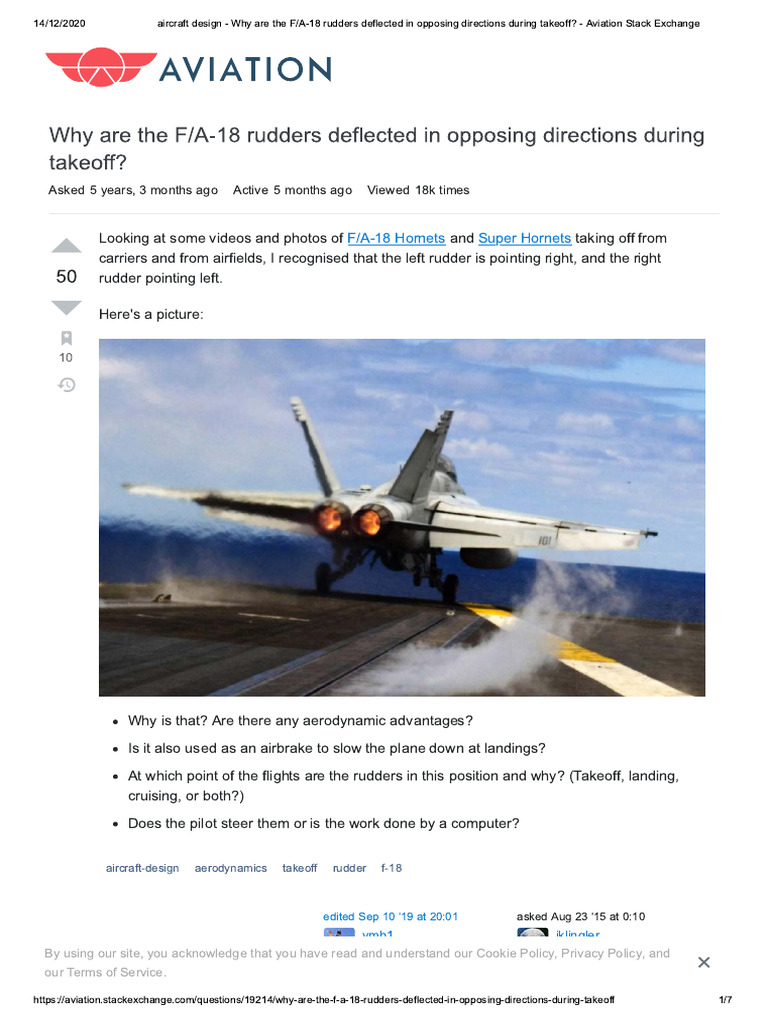 Fa18 Rudder Deflection | PDF