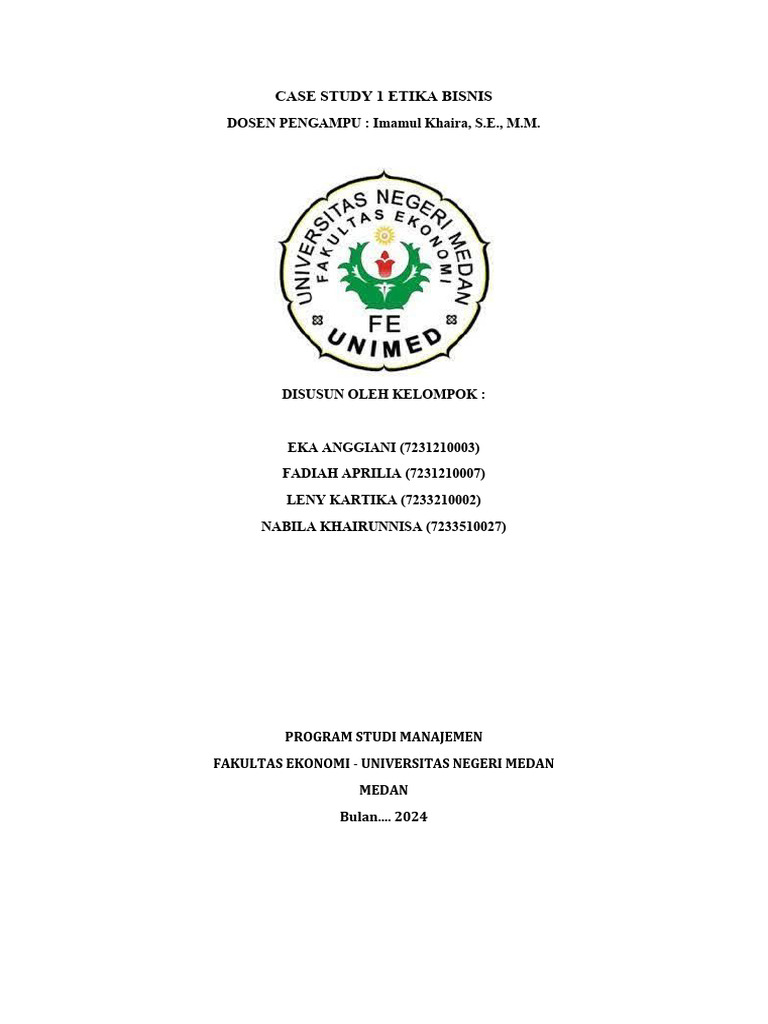 Case Study Etika Bisnis 1 Kel. 8 | PDF