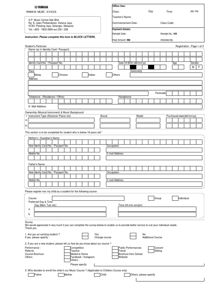 KJ Students Registration Form 2023 (Pg1-4) Ver2 DTD 11.2.23 Final | PDF ...