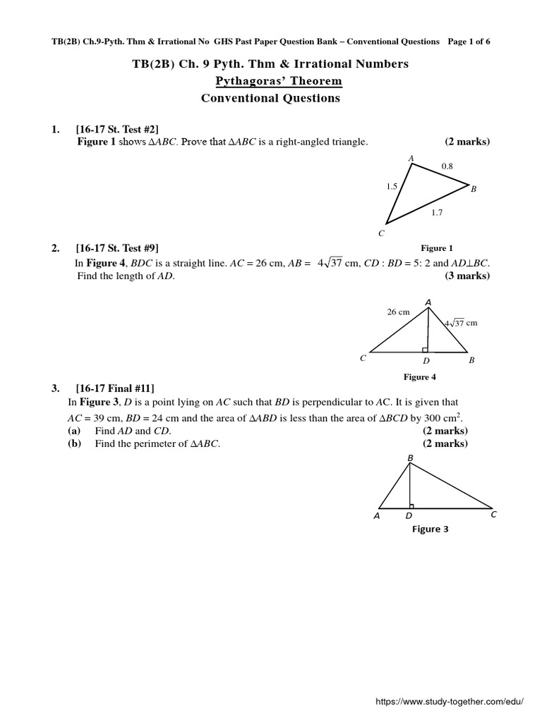 Good-Hope-School_16-21-2B-Ch.9-Pythagoras_-Theorem-CQ (4) | Download Free PDF | Euclidean ...
