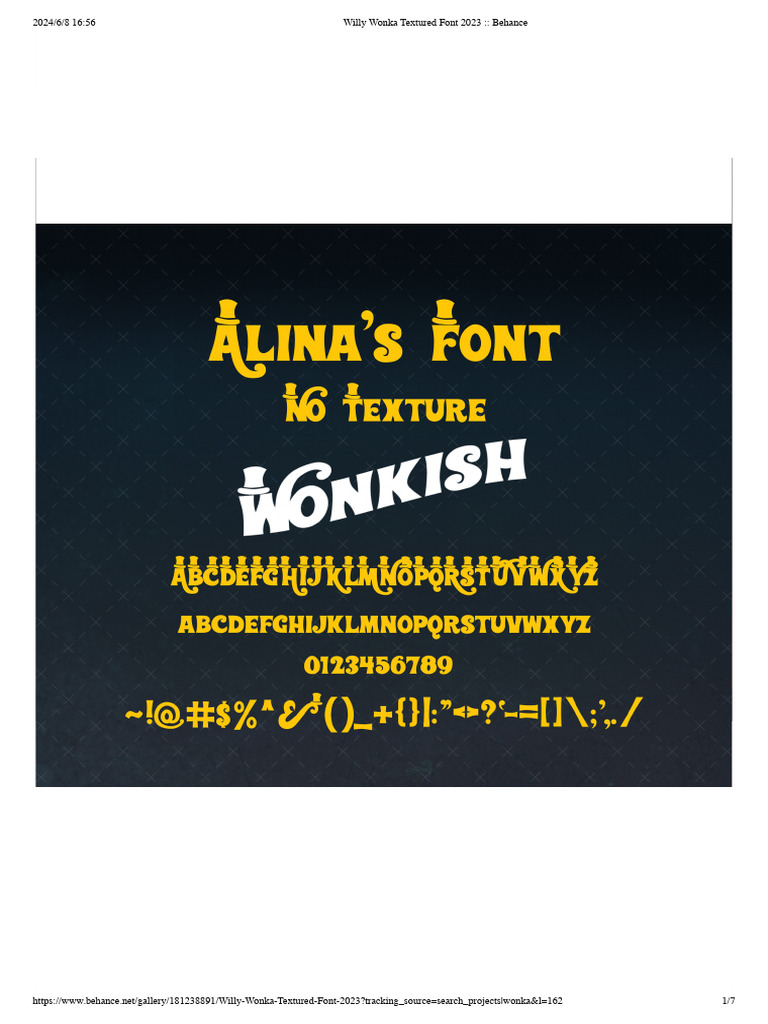 Willy Wonka Textured Font 2023 - Behance | PDF | World Wide Web ...