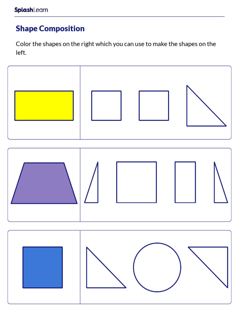 Create Using Shapes Worksheet Pdf