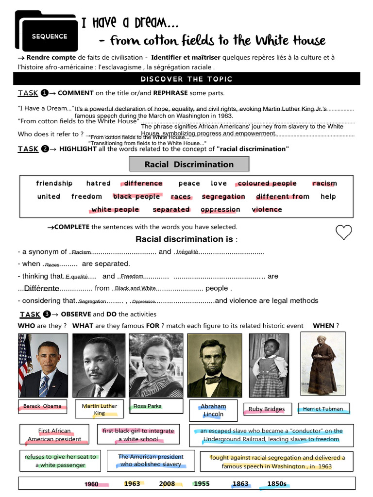 vocabulary_and_timeline | Download Free PDF | African American History ...