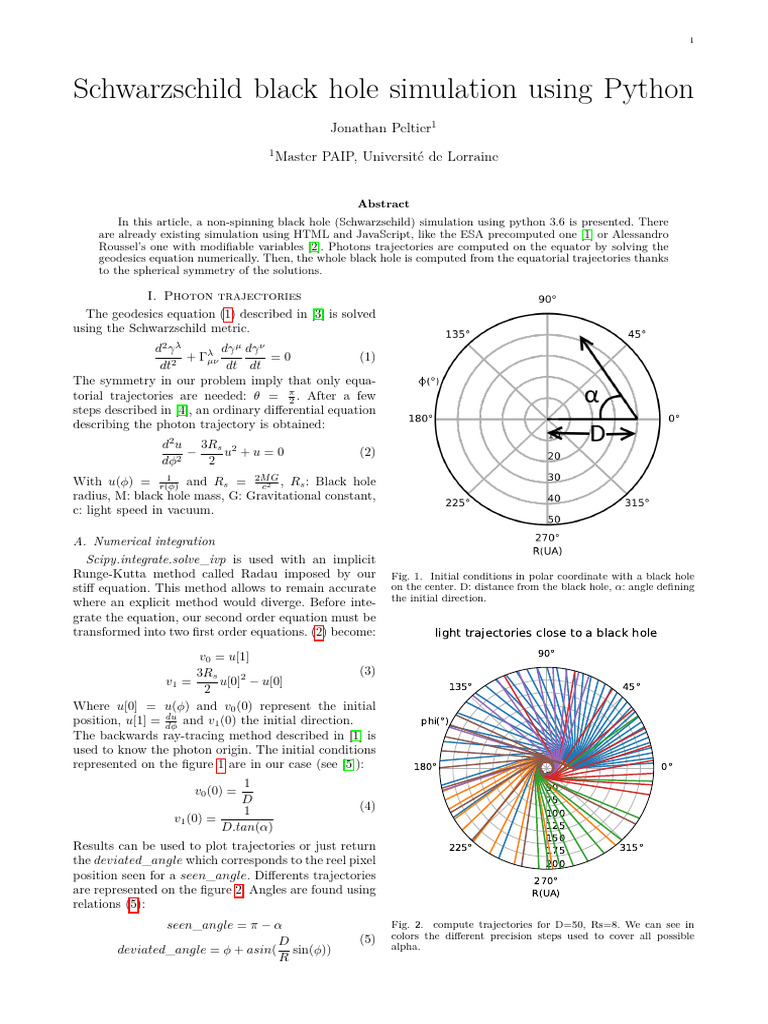 Black Hole Simulation | Download Free PDF | Black Hole | Equations