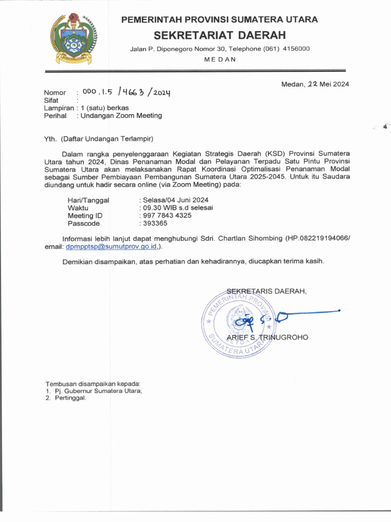 Undangan Online - Rakor KSD 2024 - 4 Juni 2024-1 | PDF