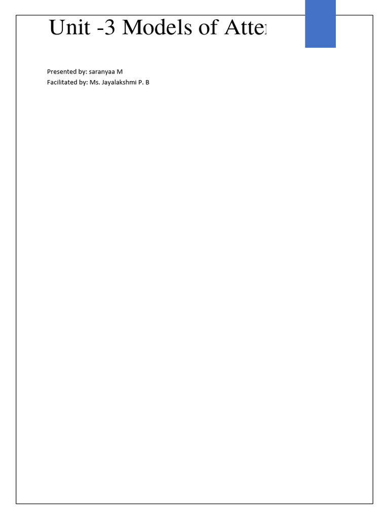 Draft Attention | PDF | Memory | Attention