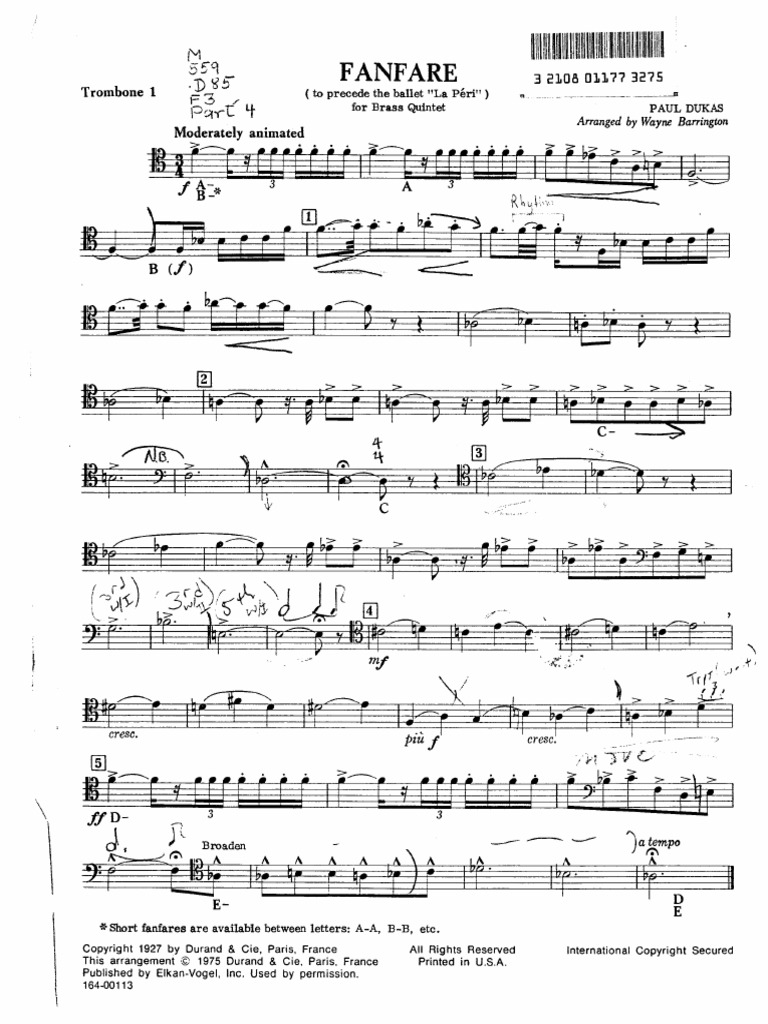 Fanfarria Le Peri, P. Dukas-4 | PDF