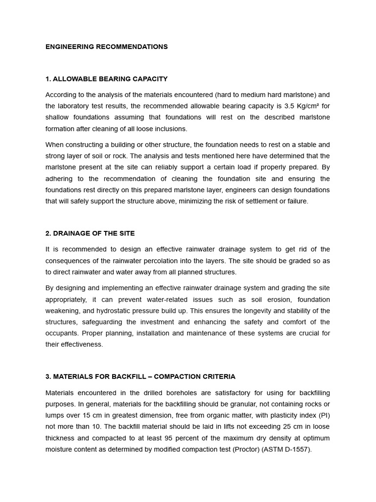 Engineering Recommendations | PDF | Earth Sciences