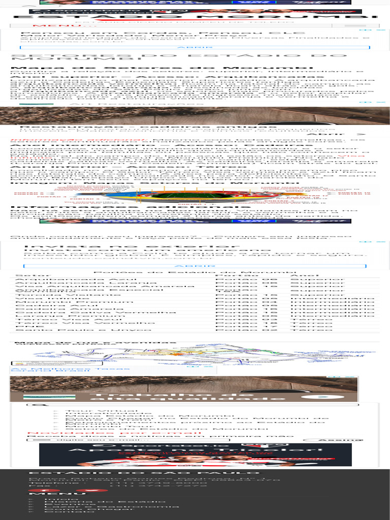 Setores Do Estádio Do Morumbi | PDF