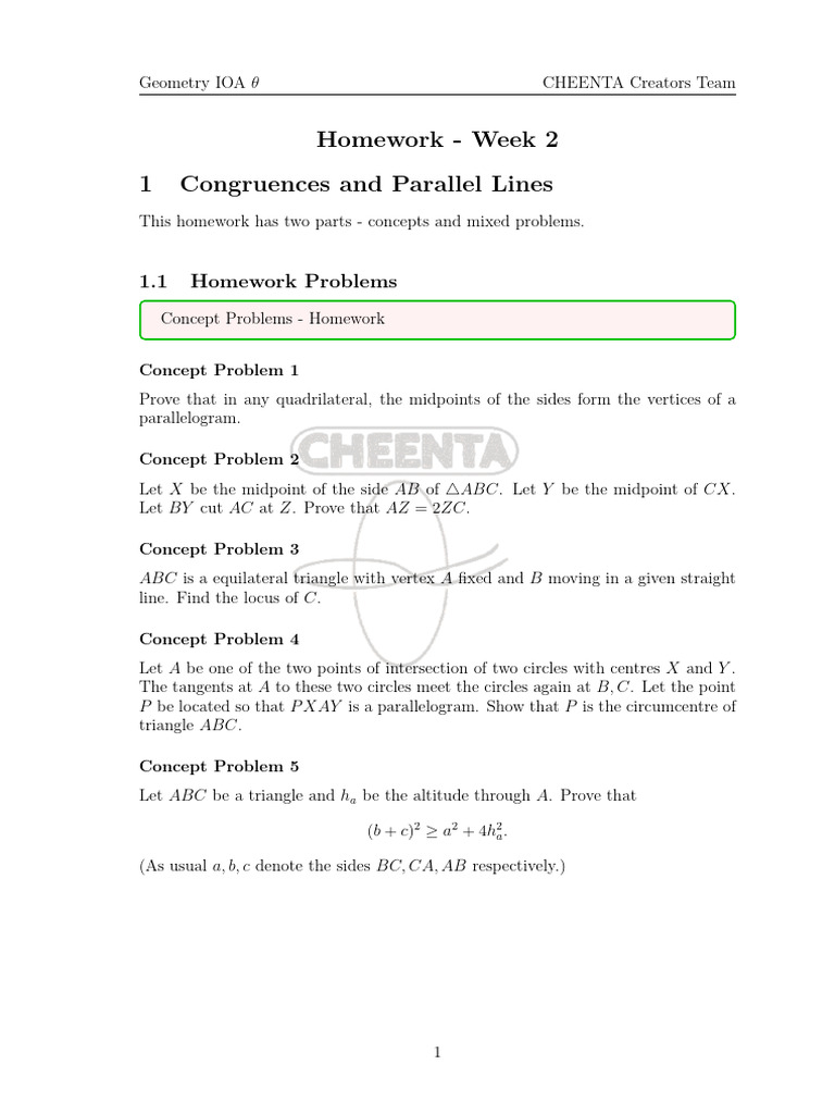 Congruences and Parallel Lines | PDF | Teaching Methods & Materials