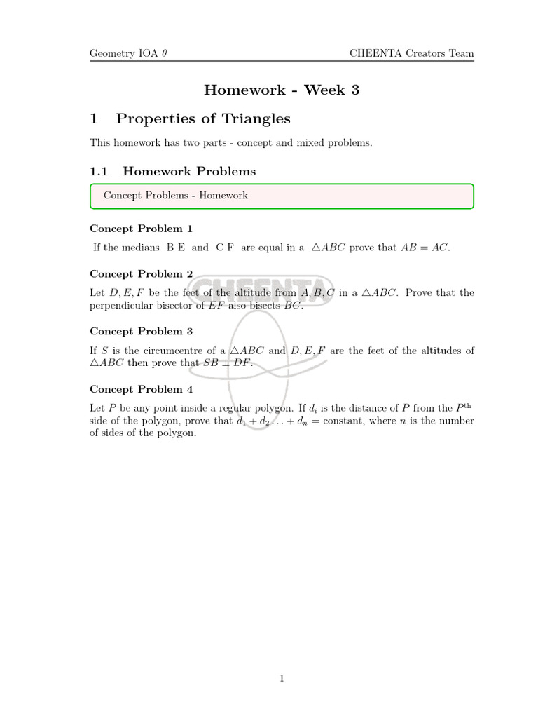 Properties Of Triangles Pdf