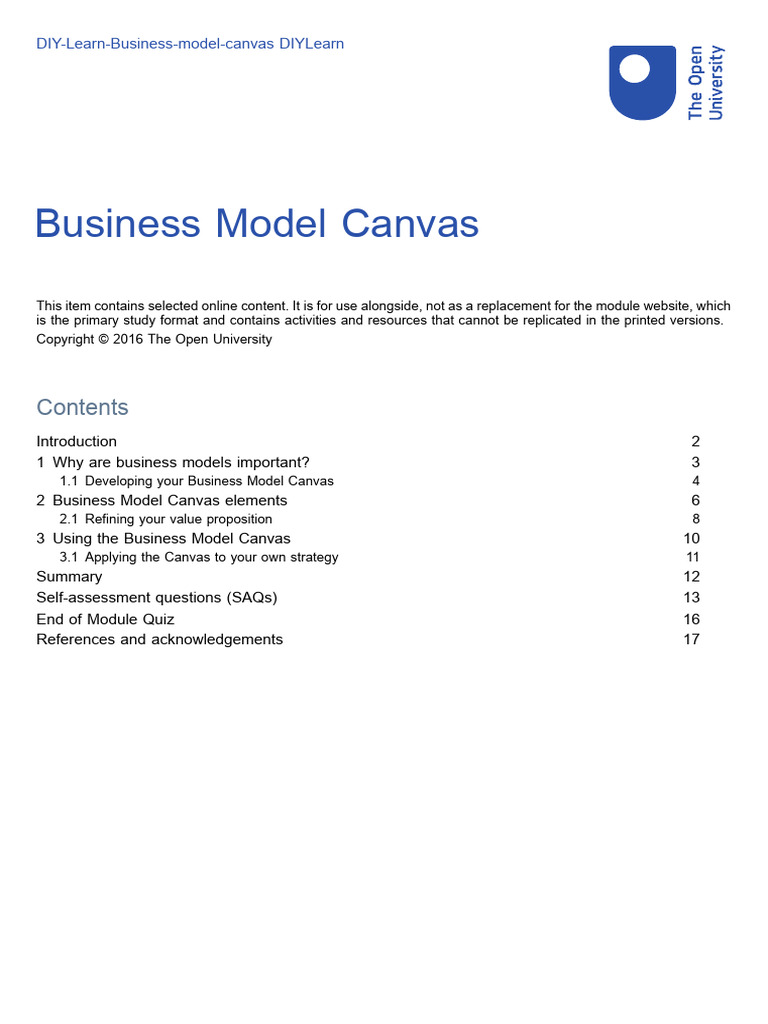 Business Model Canvas Printable | PDF | Business Model | Social Enterprise