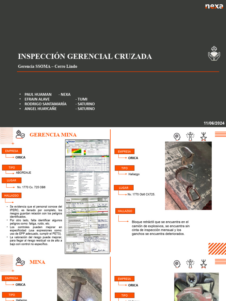 Inspección Gerencial Cruzada 110624 | PDF