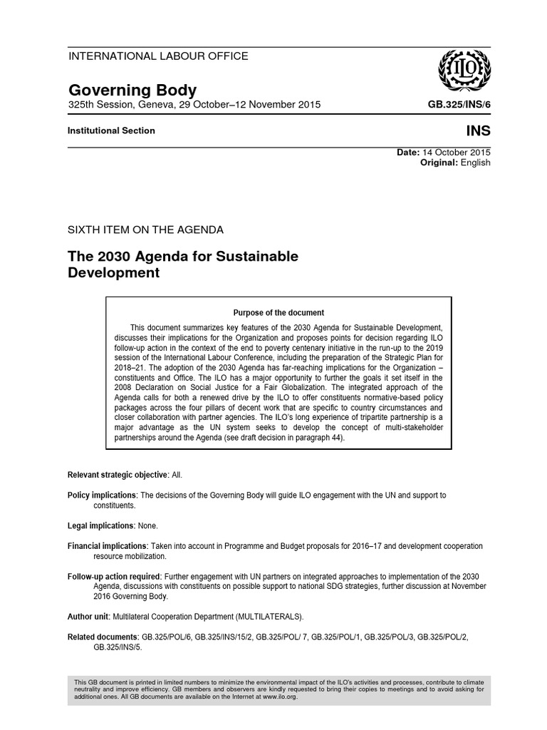 wcms_414609 | Download Free PDF | International Labour Organization | Sustainability