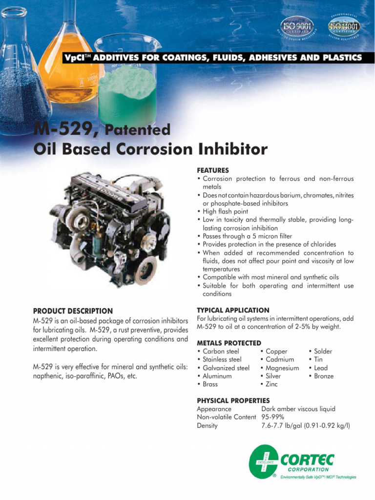 Oil Based Corrosion Inhibitor: Patented | PDF | Corrosion | Metals