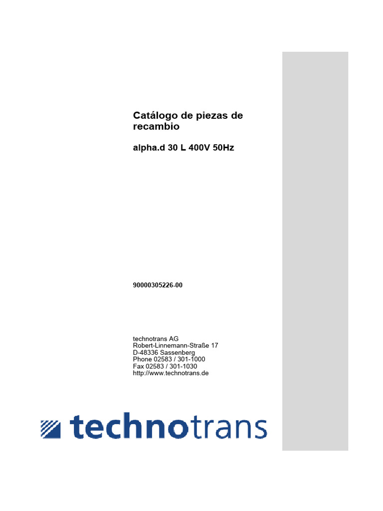 Technotrans Alpha Parts ES | PDF | Equipo | Ingeniería mecánica