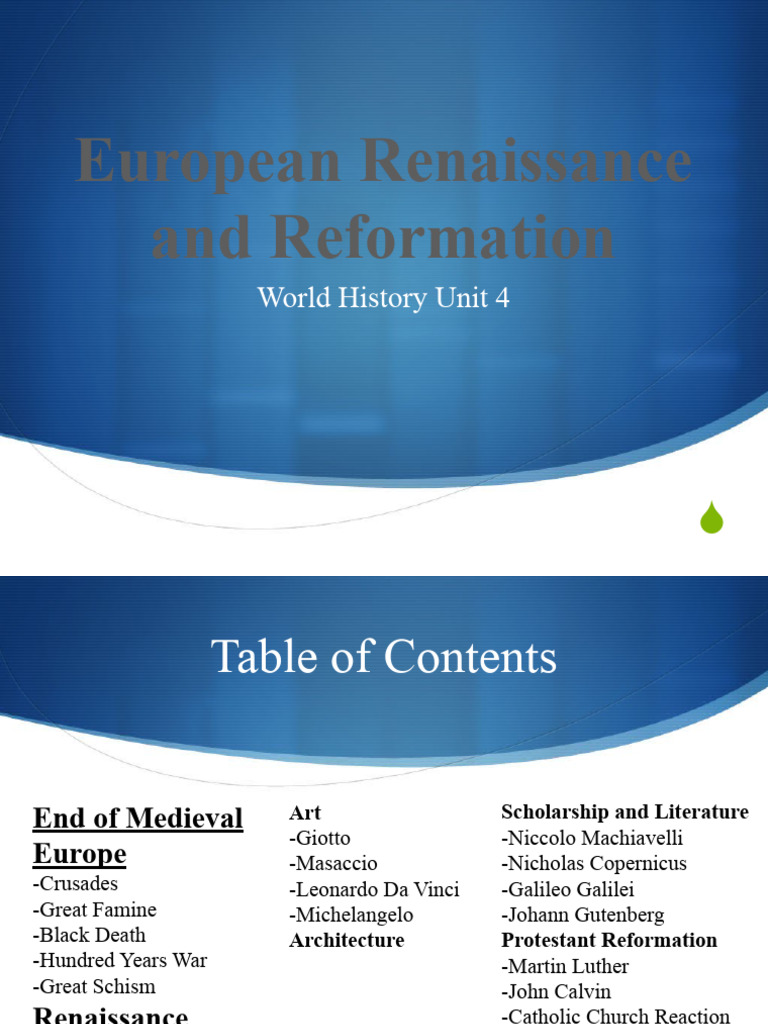 European Renaissance & Reformation | PDF | Renaissance | Martin Luther