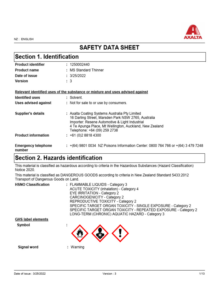 392-MS SDS | PDF | Toxicity | Dangerous Goods