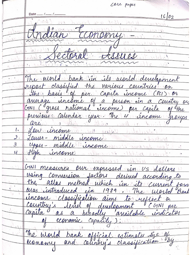 Indian Economy Notes. Midsem | PDF