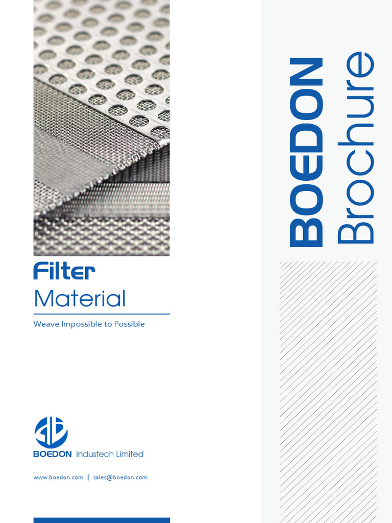 Filter Material Catalogue | PDF | Sintering | Filtration