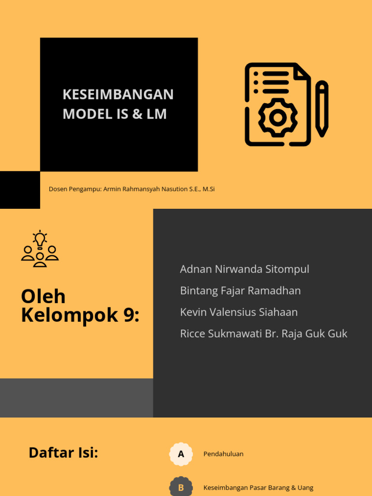 Keseimbangan Model Is Dan LM Kel 9 | PDF