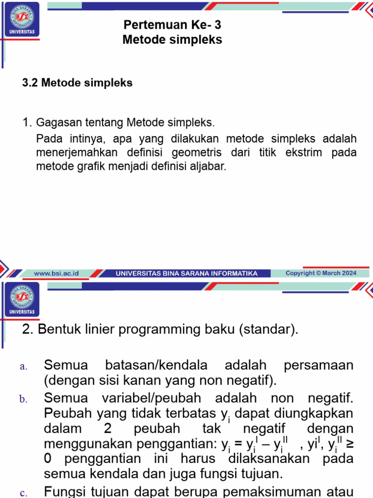 Panduan Metode Simpleks | PDF