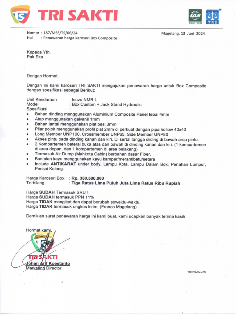 2024 06 13 MSS-187 - Pak EKA - Box Composite | PDF
