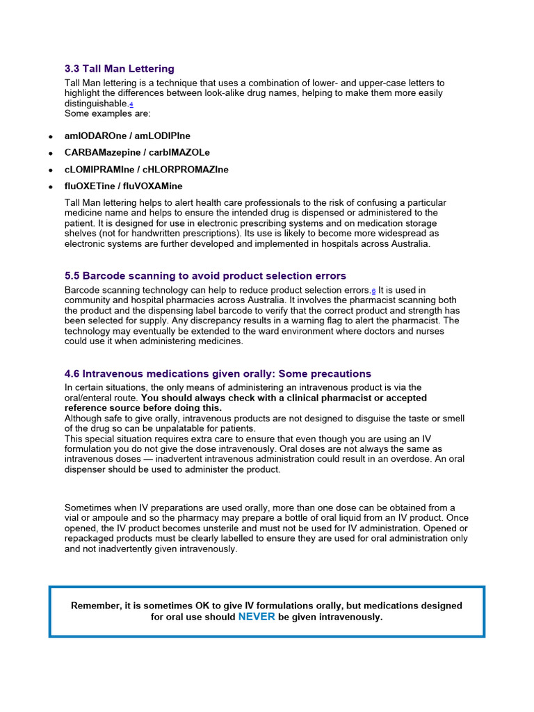 Tall Man Lettering and Medication Safety | PDF | Body Mass Index ...
