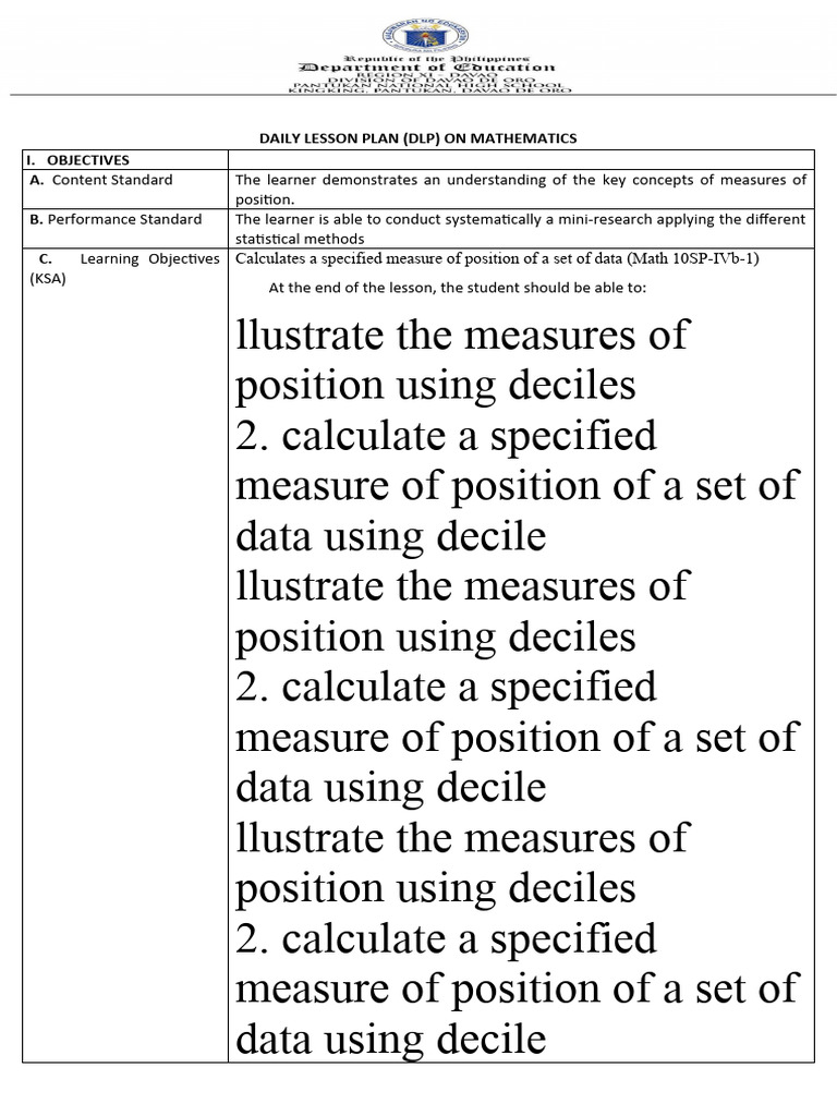 LP Decile GD (Final) | PDF | Quartile | Mathematics