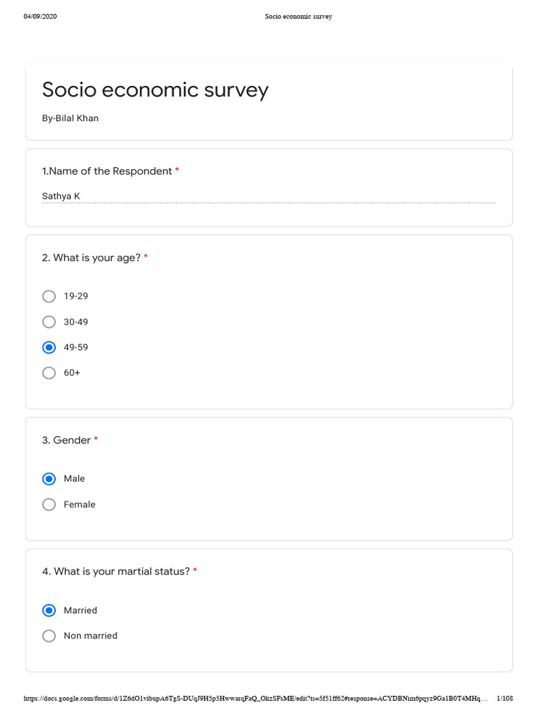Socio Economic Survey - Google Forms | PDF | Luxury Goods | Prices