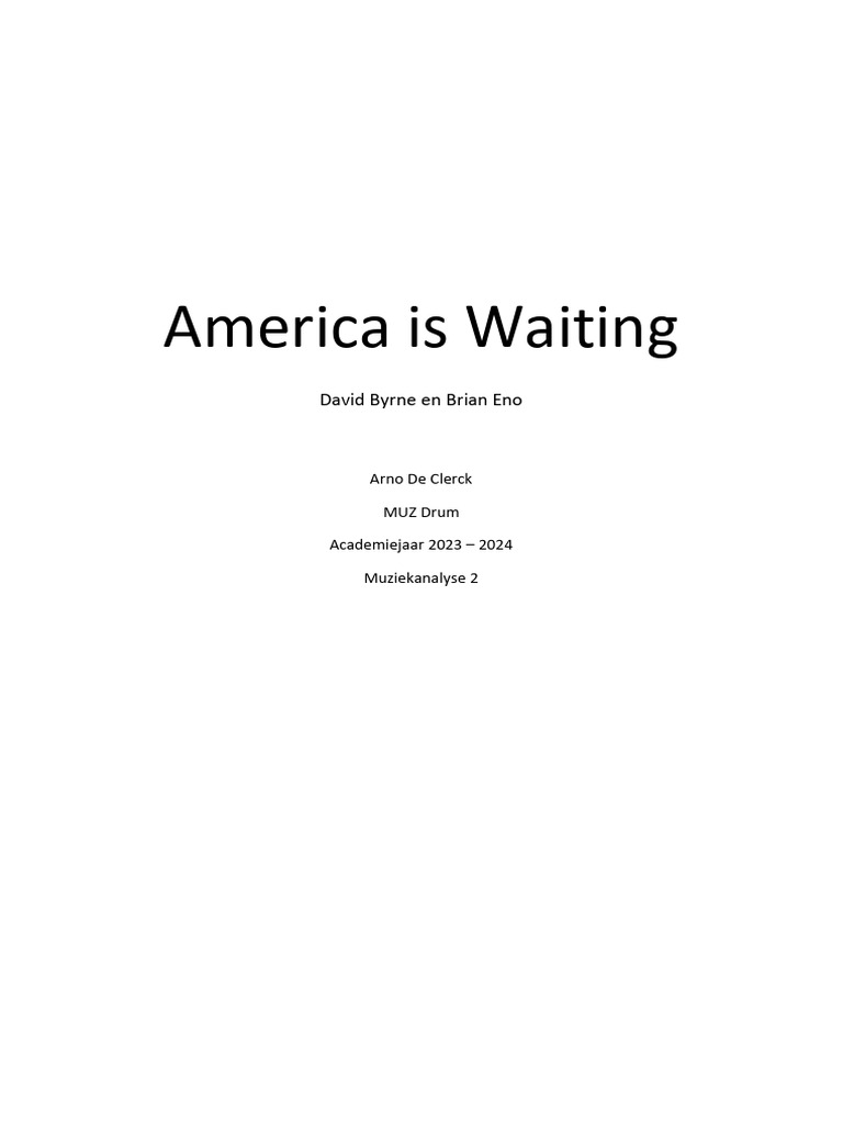 Paper america is waiting | PDF