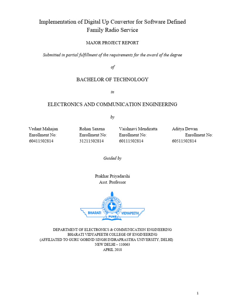 Major Report | Download Free PDF | Software Defined Radio | Filter (Signal Processing)