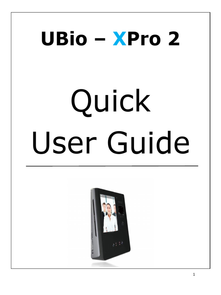 UBio-X Pro 2 User Guide | PDF | Computer Network | Ip Address