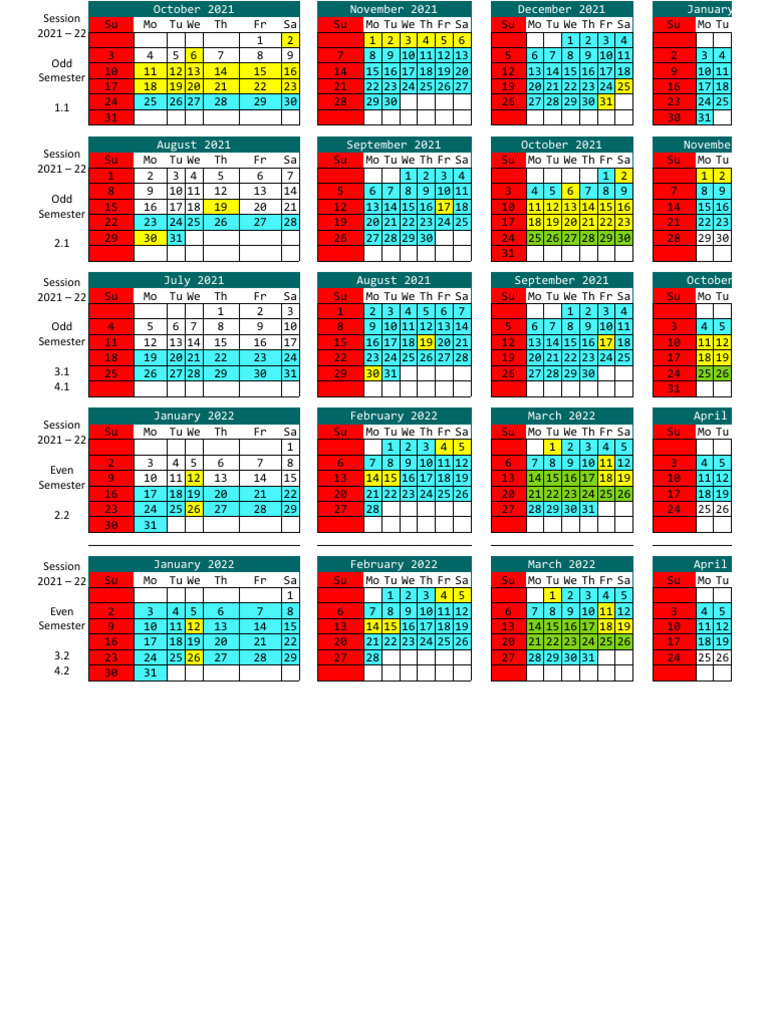 2021-22 Academic Calendar | PDF