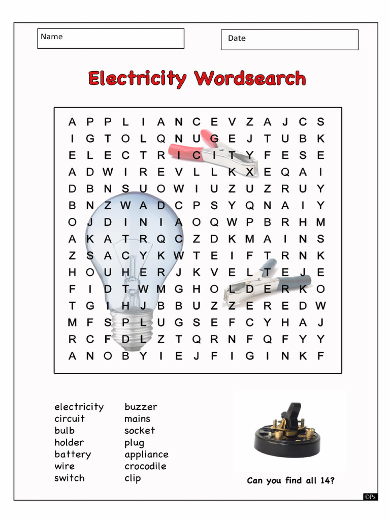 Electricity-Word-Search | PDF