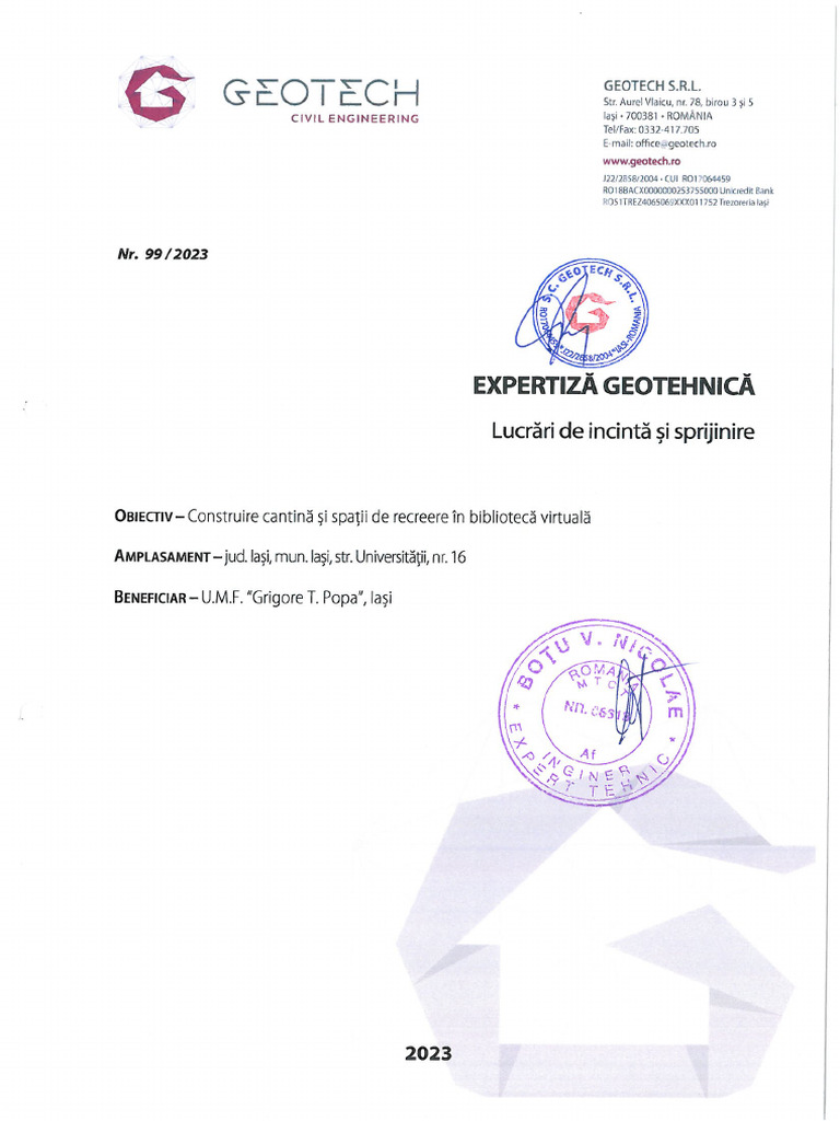 Expertiza Geotehnica | PDF