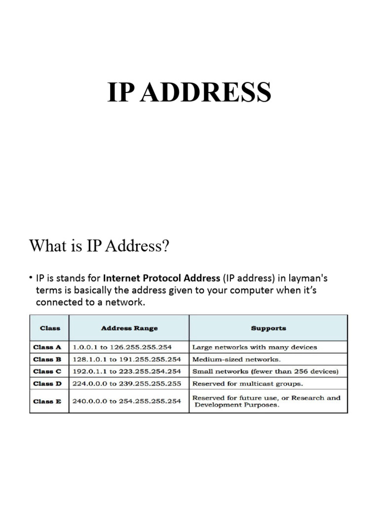 Ip Address | PDF | Ip Address | Computer Network Ip Address | PDF | Ip Address | Computer Network