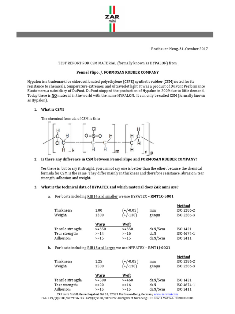 CSM Material Test Report Summary | PDF | Materials | Building Engineering